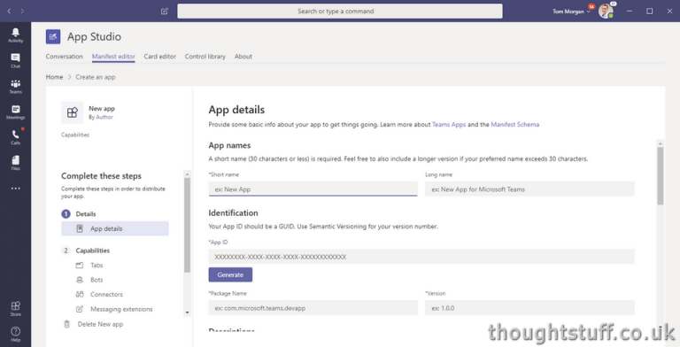 Creating a Microsoft Teams IVR Bot Part 3 – The Teams App | The thoughtstuff Blog